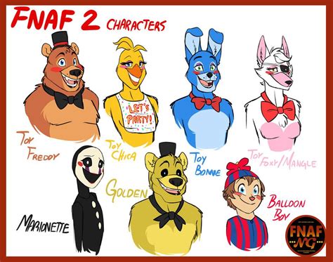 Fnafngfnaf 2 Characters By Namygaga Animatronicos Fnaf Imagenes De