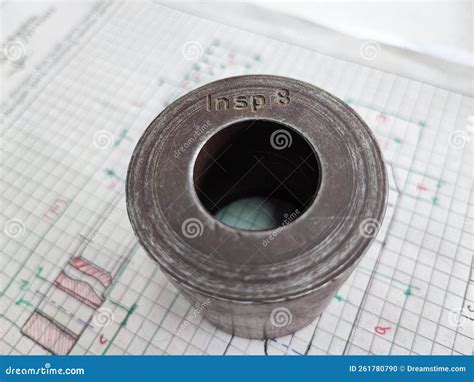 General Drawing Tolerance Manufakture Design Engineer Stock Photo