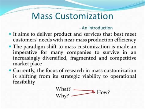 Mass Customization