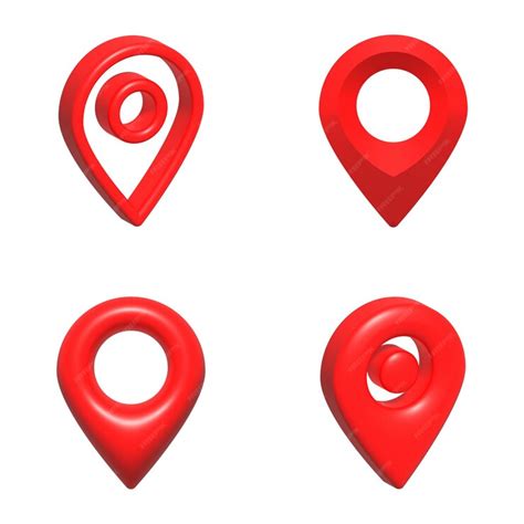 premium vector 3d location map pin icons collection