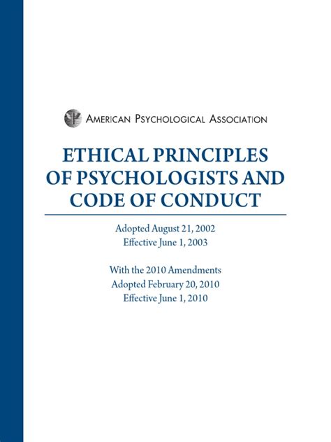 Apa Ethics Codepdf American Psychological Association Informed Consent