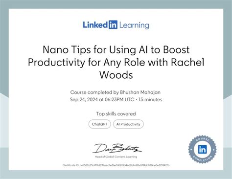 Bhushan Mahajan On Linkedin Certificate Of Completion