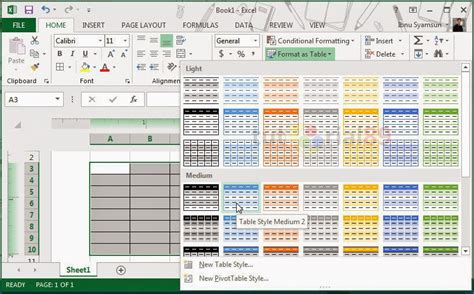 Cara Mudah Membuat Tabel Di Microsoft Excel Video Tutorial89