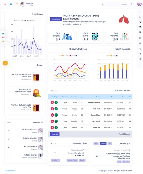 Rtl Style Light Medical Bootstrap 5 Dashboard Doclinic Admin Ui Kit
