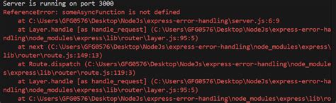 error handling in express geeksforgeeks