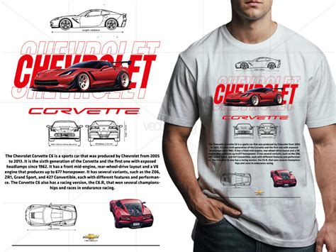 Chevrolet Corvette C6 Shirt Design Dtf Png Print Vectorency
