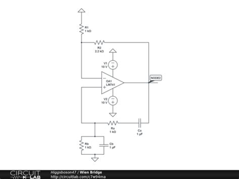 Wien Bridge CircuitLab