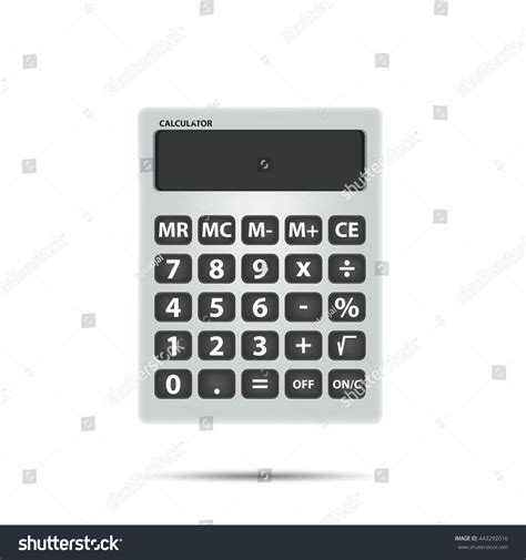 Vector White Calculator Object For Calculating Royalty Free Stock