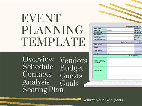 Event Planning Template Excel
