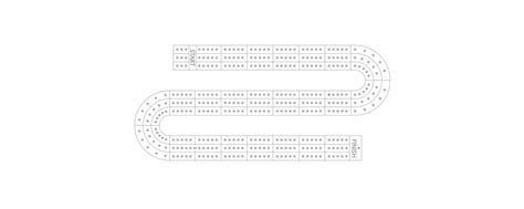 Printable S Track Cribbage Board Template Pdf And Etsy