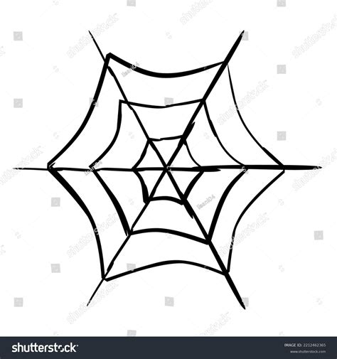 Spider Web Vector Illustration Halloween Theme Stock Vector Royalty