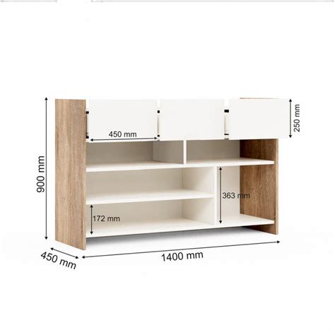 furmet modüler cora 3 Çekmeceli and 3 kapaklı Şifonyer — furmetmoduler
