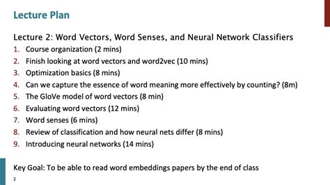 Cs N Lecture Word Vectors And Word Senses Changhyeon Nam S Blog