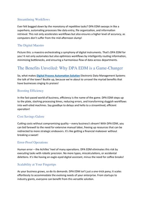 Ppt Revolutionizing Workflows With Digital Process Automation Solution Electronic Data