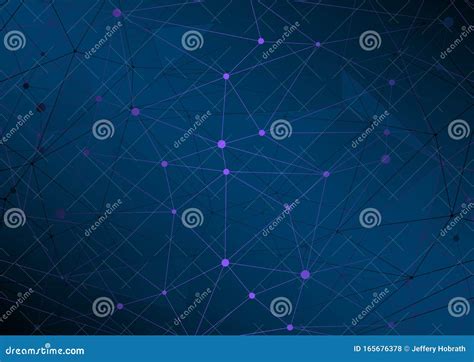 High Tech Polygonal Network Connectivity Geometric Abstract Vector Illustration Stock Vector