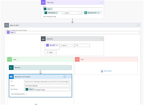 email with options r microsoftflow