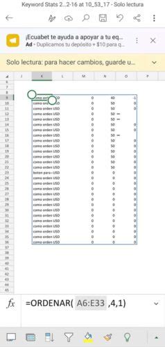 Ordenar datos en Excel de forma ascendente, varios criterios, fórmula, etc!