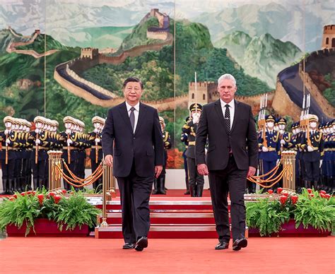 习近平同古巴共产党中央委员会第一书记、古巴国家主席迪亚斯 卡内尔举行会谈共产党员网