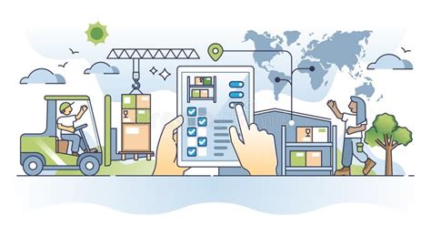 Concepto De Esquema De Trabajo De Gestión De Inventarios Y Control De