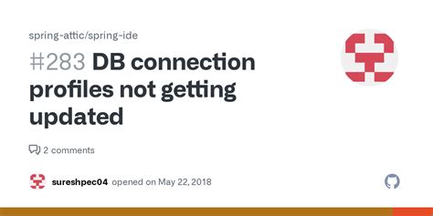 DB Connection Profiles Not Getting Updated Issue Spring Attic Spring Ide GitHub