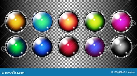 Vector Glossy Web Buttons Set Stock Vector Illustration Of Jewel