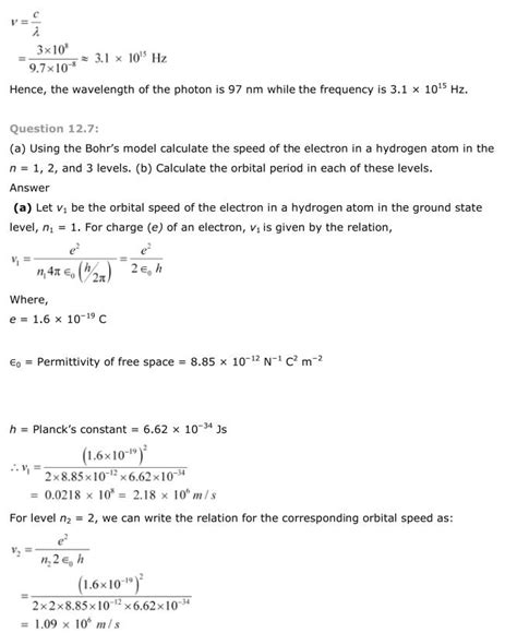 Ncert Solutions For Class 12 Physics Chapter 12 Atoms