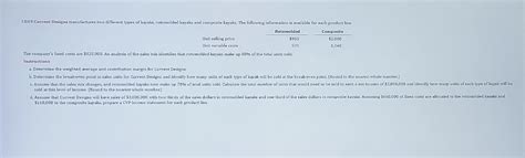 Solved Instructions A Determine The Weighted Average Unit