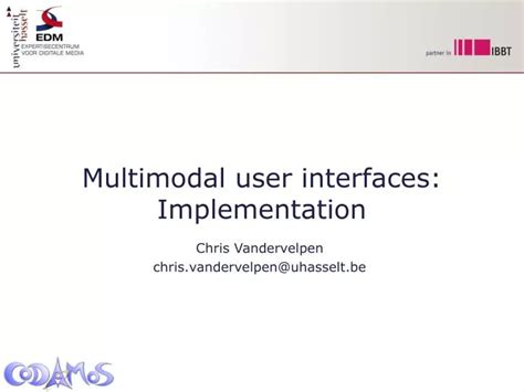 PPT Multimodal User Interfaces Implementation PowerPoint Presentation ID 4431110