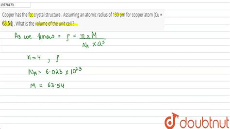 Copper Crystal Structure