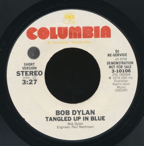 Bob Dylan Tangled Up In Blue 1975 Short Long Versions Vinyl