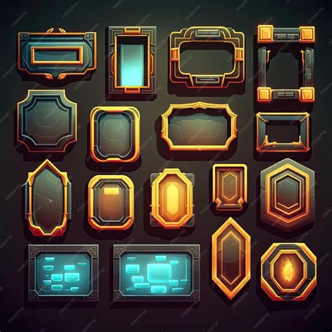 Premium Photo Menu Rectangle Frame Game Ai Generated Square Board Ui Design Interface Menu