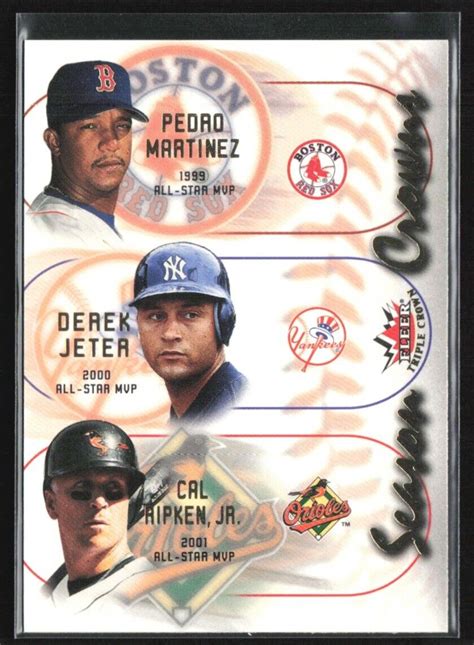 Pedro Martinez Derek Jeter Cal Ripken 2002 Fleer Triple Crown Season
