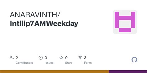 Github Anaravinthintllip7amweekday