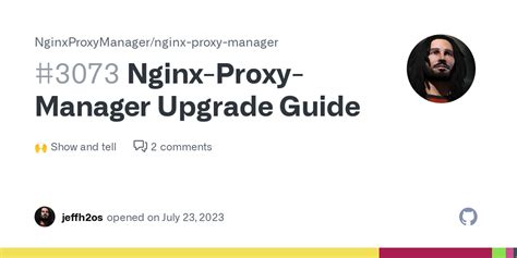 Nginx Proxy Manager Upgrade Guide Nginxproxymanager Nginx Proxy Manager Discussion