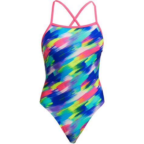 Funkita Single Strap Eco One Piece Swimsuit Women Paper Pink Bike24