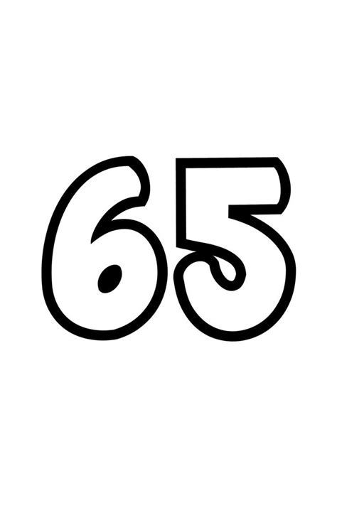 Free Printable Number Bubble Letters Bubble Number 65 Artofit