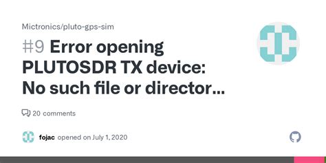 Error Opening Plutosdr Tx Device No Such File Or Directory And