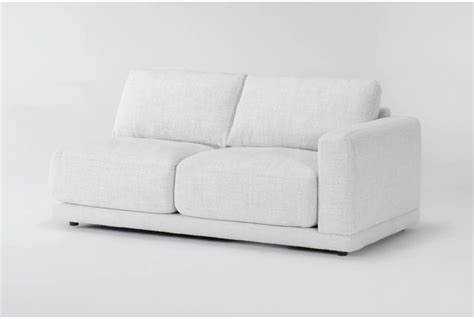 Dreanna White Fabric Right Arm Facing Loveseat Living Spaces