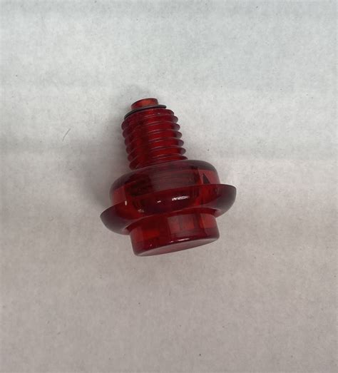 Red Translucent Leafswitch Button Short