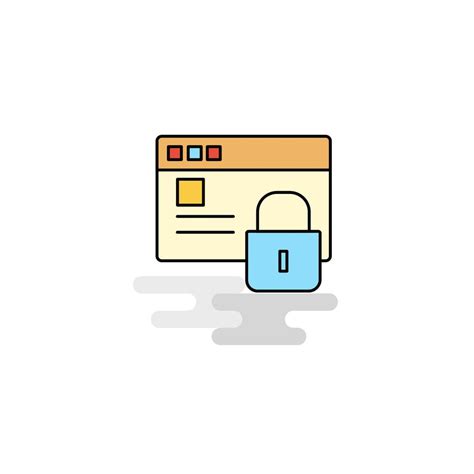 Flat Protected Website Icon Vector Vector Art At Vecteezy