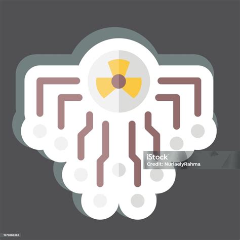 스티커 방사선 핵 기호와 관련이 있습니다 심플한 디자인 편집 가능 간단한 그림 가연성에 대한 스톡 벡터 아트 및 기타 이미지 가연성 경계 표지 과학 Istock