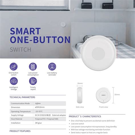 Mini Smart Home Zigbee Wireless Sosemergency Butt Grandado