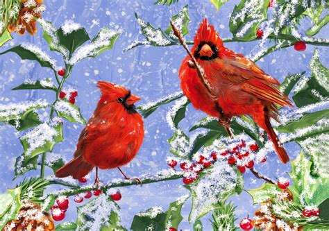 Cardinal Birds In Snow Wallpaper 47 Images