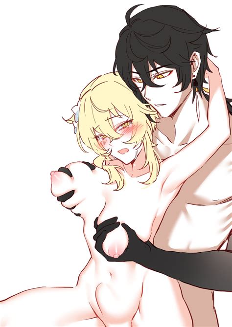 Zhongli And Lumine Genshin Impact Drawn By Ia Ias1010 Danbooru