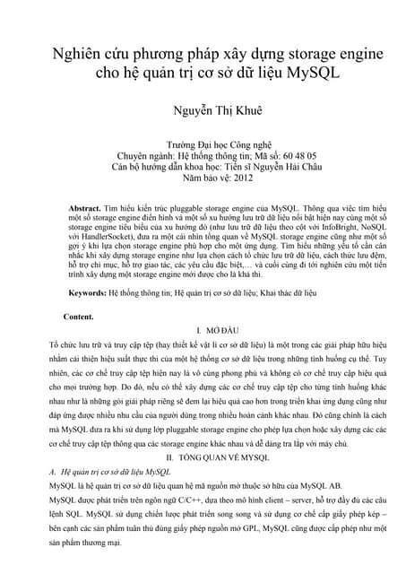 My Sql Storage Engine Pdf