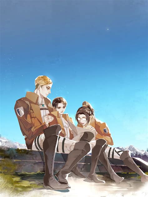 Levi Hange Zoe And Erwin Smith Shingeki No Kyojin Drawn By