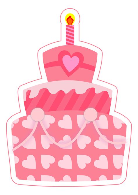 Topo De Bolo Decoração Para Festa Com Corações E Flores Png