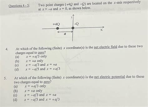 Solved Questions Two Point Charges And Q Are Chegg
