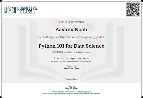 Cognitiveclass Py0101en Certificate Cognitive Class
