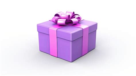 Premium Photo Purple Box With A Ribbon Tied Around It